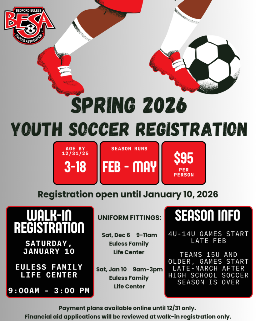 Bedford Euless Soccer Association – Youth Recreational Soccer for the ...